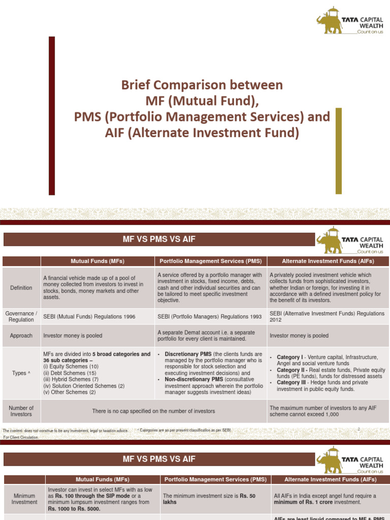 Comparison Between MF Pms and Aif | PDF