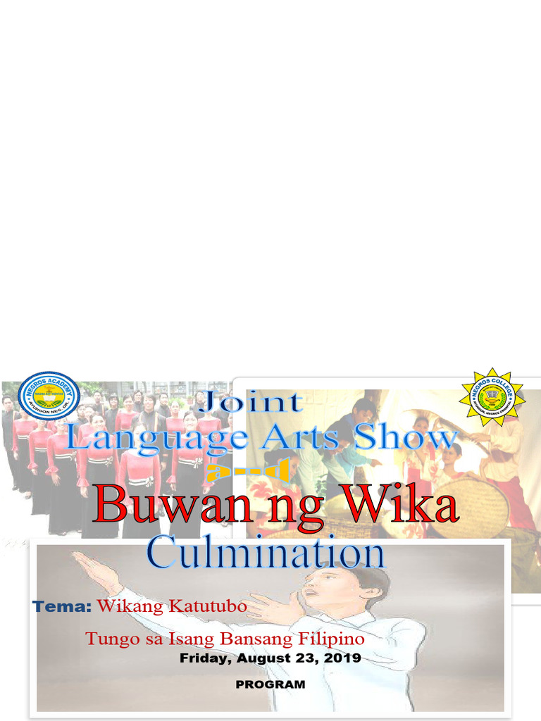 Buwan NG Wika 2019 Program | PDF