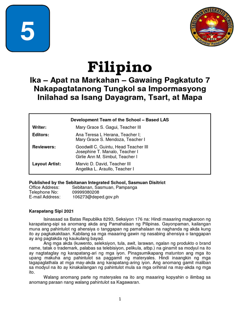 LAS Filipino 5 Q4 | PDF