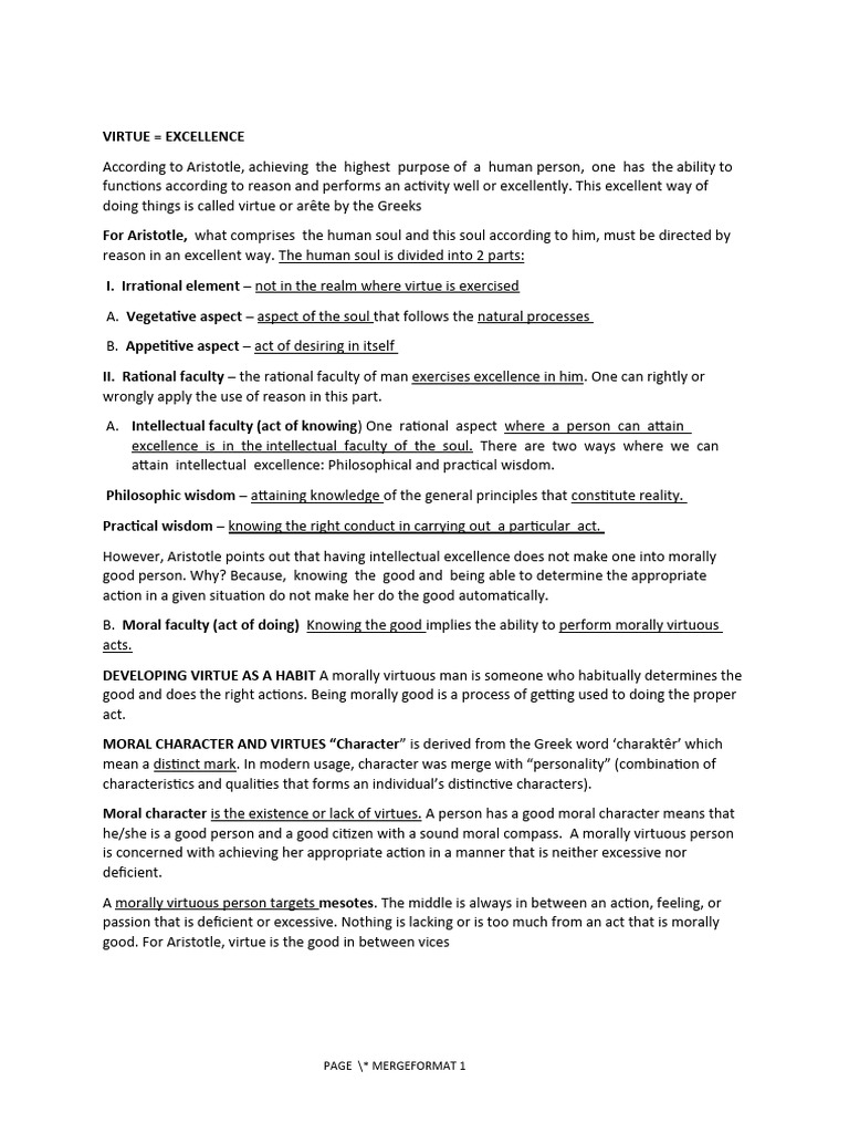 Developing Virtue Through Habit | PDF | Virtue | Reason