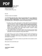 Letter of Intent For Transfer of Station (Deped) | PDF | Human Life ...