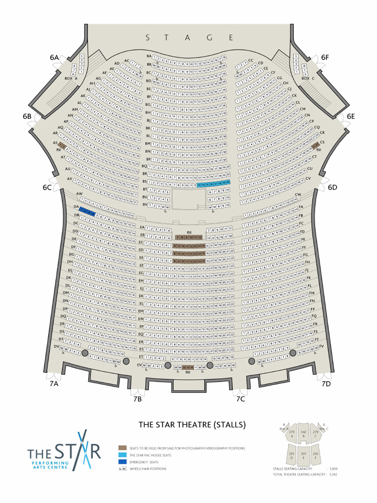 The Star Theatre Layout Seating Plan | PDF