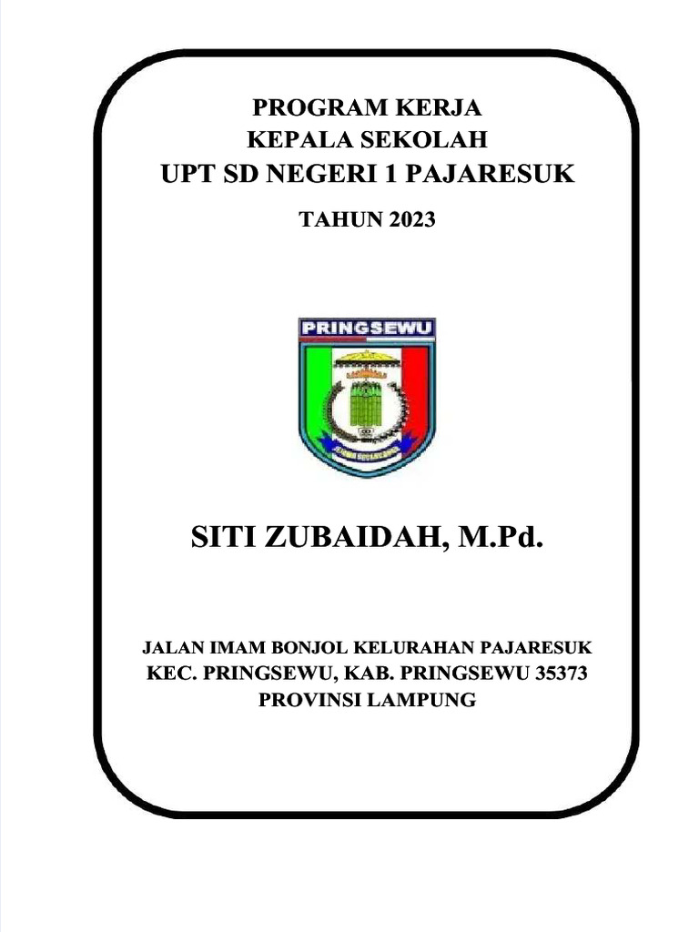 PDF Program Kerja Kepala Sekolah 2023 Compress | PDF