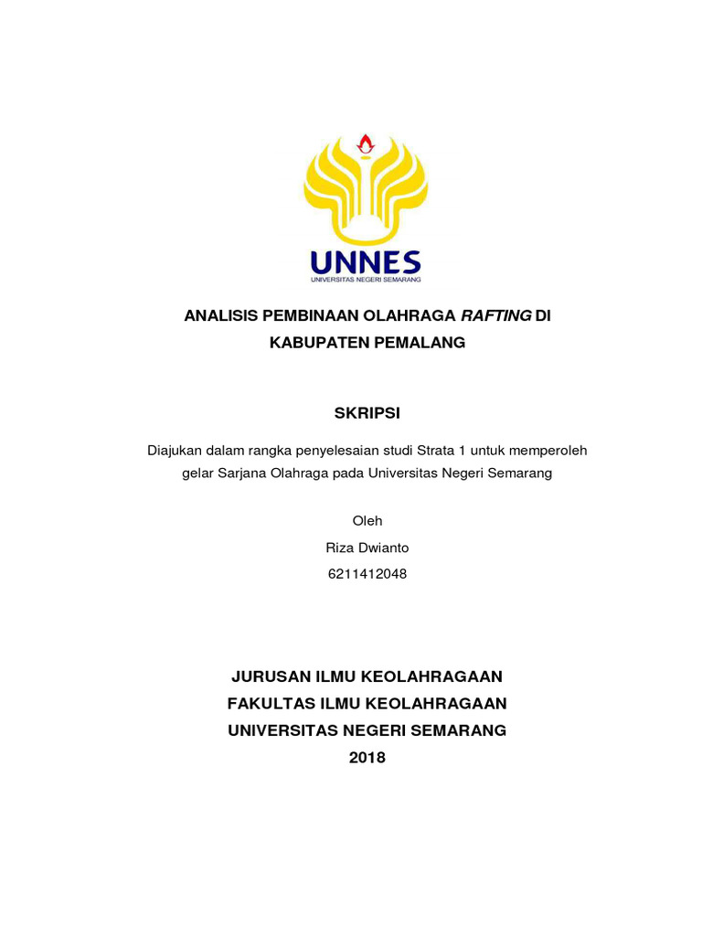 Skripsi Arung Jeram Unnes | PDF