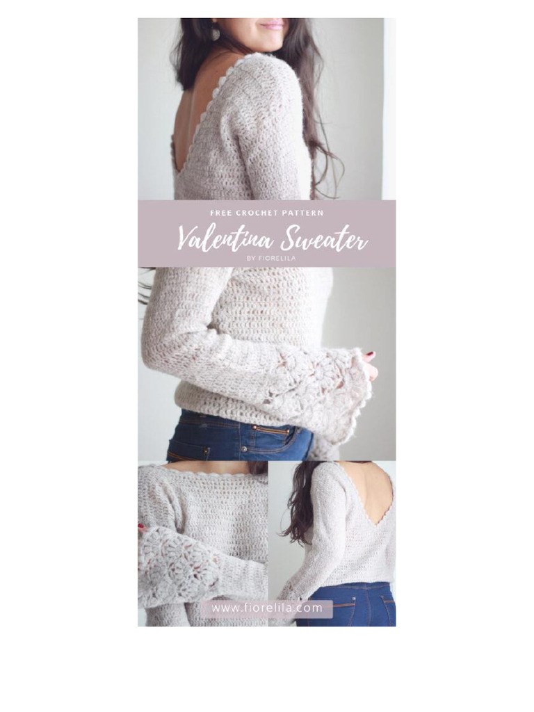 Valentina Sweater | PDF | Crochet | Clothing