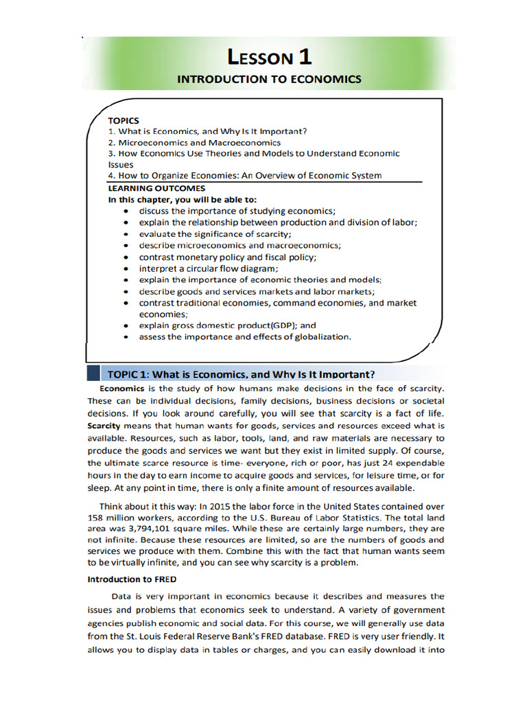 Lesson 1 Topic 1 | PDF