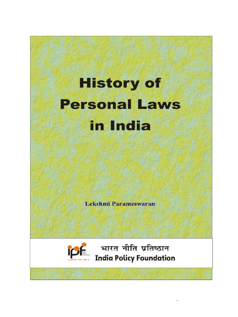 2 - 02 - 27 - 53 - History of Personal Laws in India Papers - 1 | PDF ...