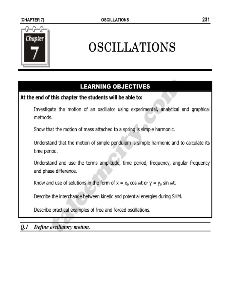 1st Year Physics CH-7 Notes - Freeze-1-17 | PDF
