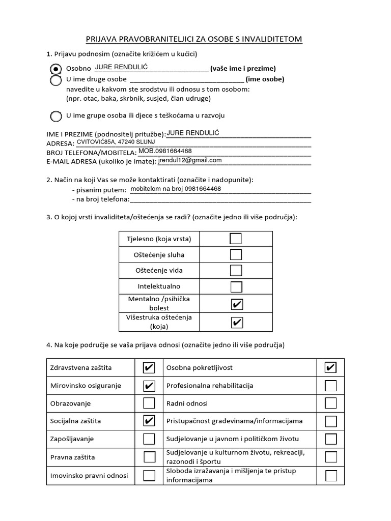 Online Obrazac Za Prijavu - Fillable 2 | PDF Online Obrazac Za Prijavu - Fillable 2 | PDF