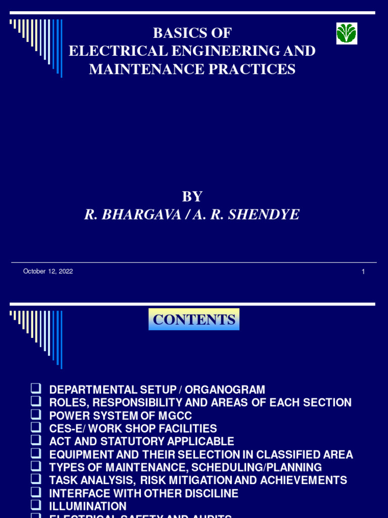 Basics of Electrical Engineering Maintenance | PDF | Electric Power System | Electrical Engineering