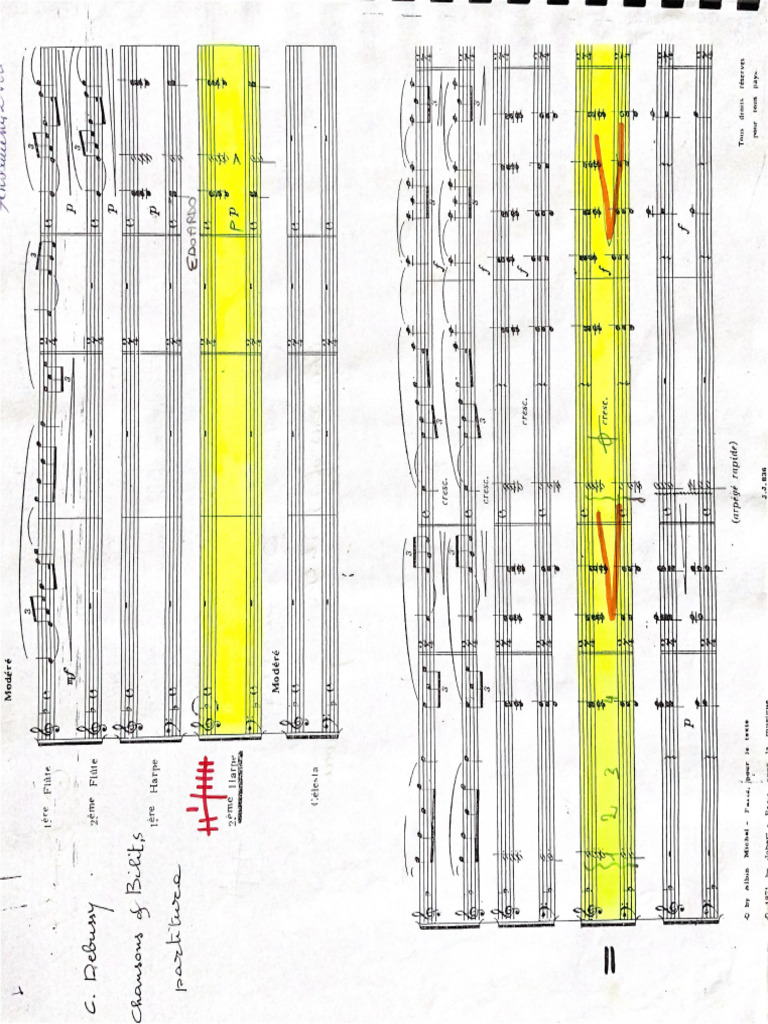 Debussy Claude Le Chansons de Bilitis Score | PDF