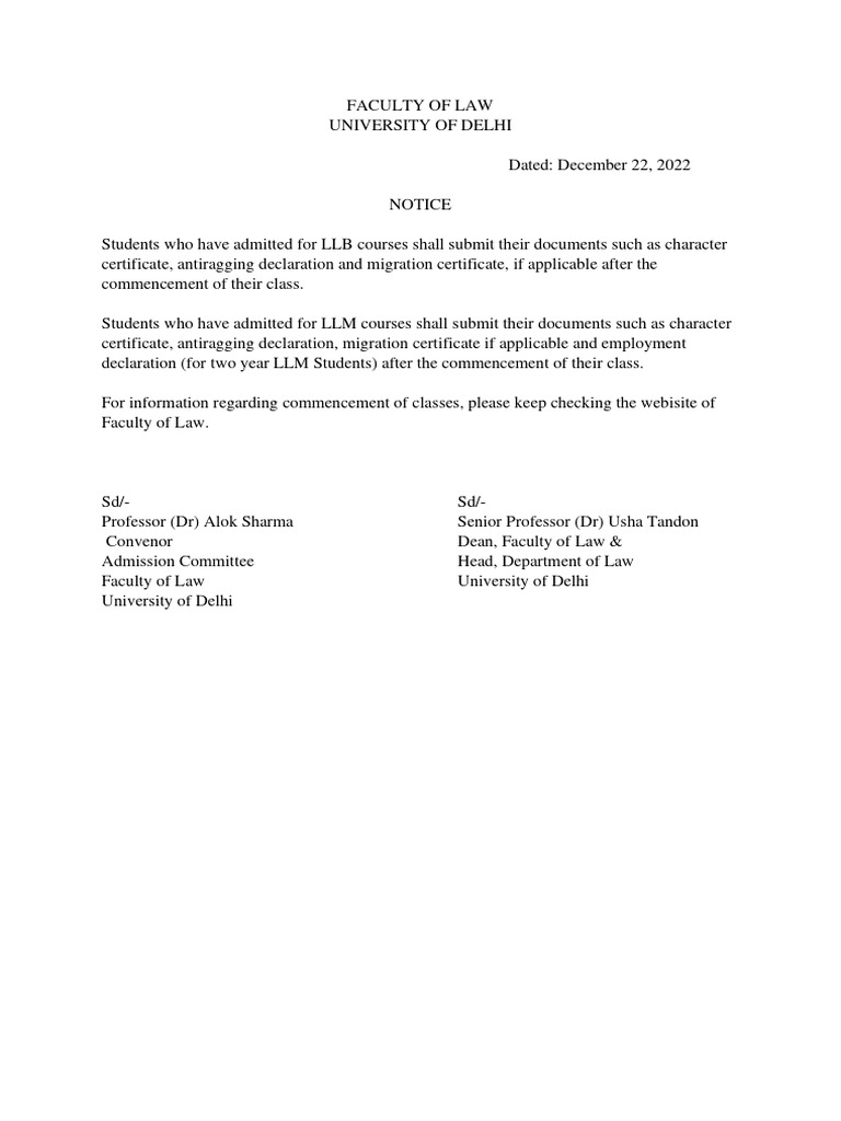 NOTICE Regarding DOCUMENT SUBMISSION IN CENTRES | PDF