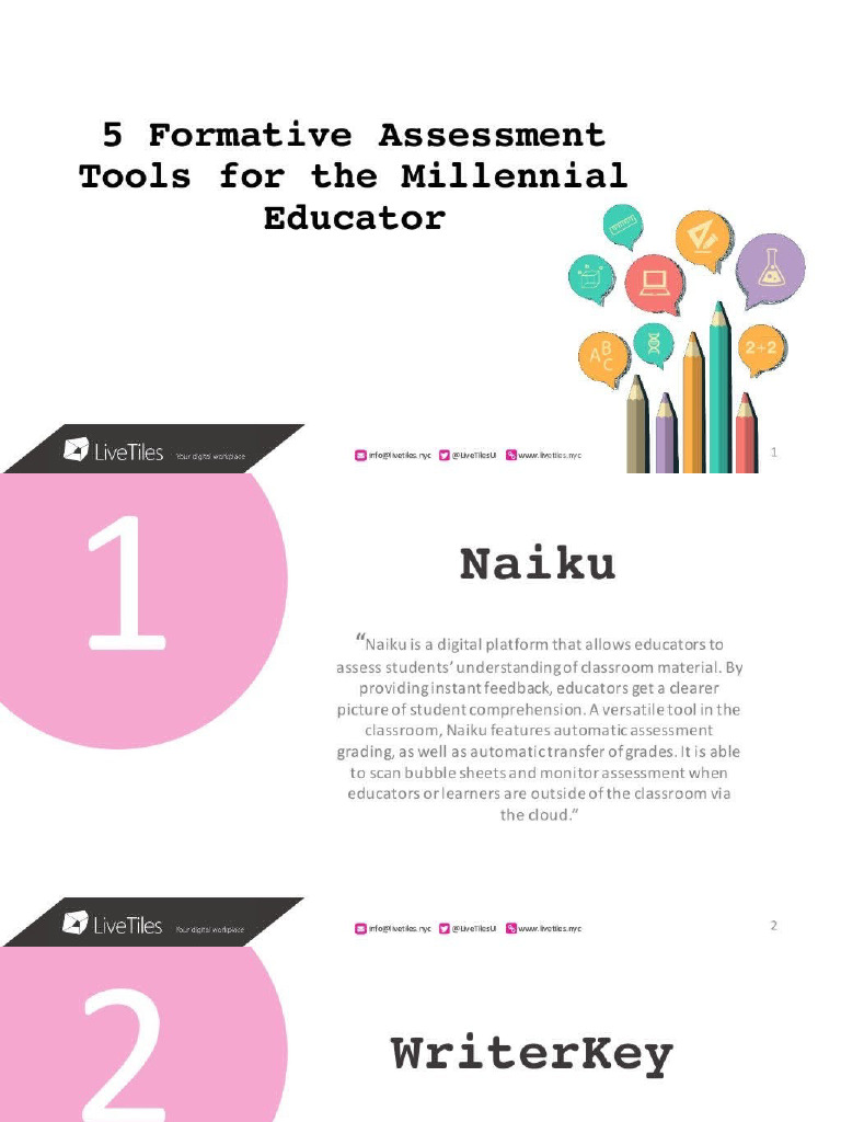 5 Formative Assessment Tools For The Millennial Educator | PDF