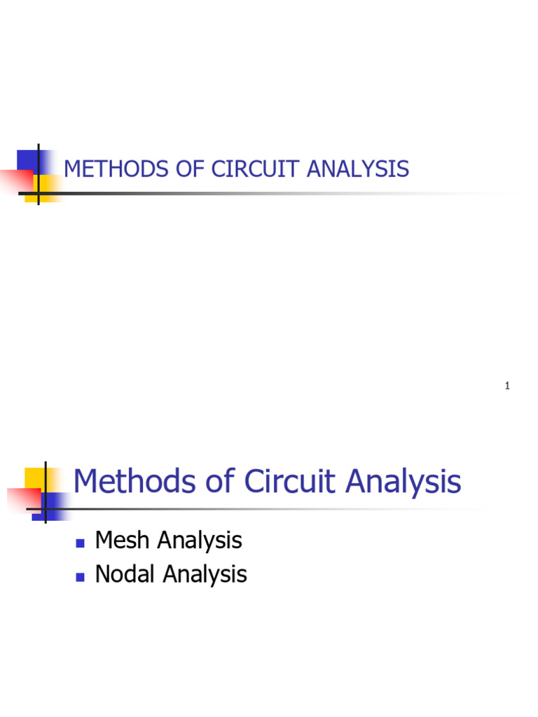 Chapter 2 - Methods of Circuit Analysis 01-07-2024 | PDF | Electrical Network | Network Analysis ...
