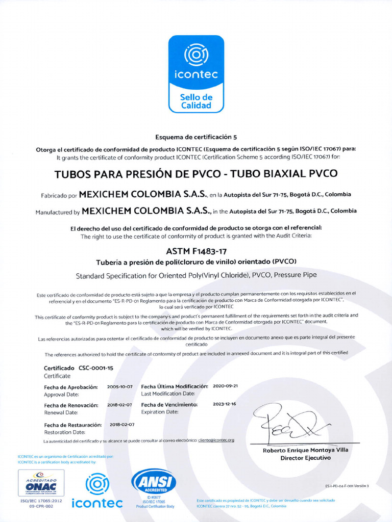 Cert. Astm F1483-17 | PDF