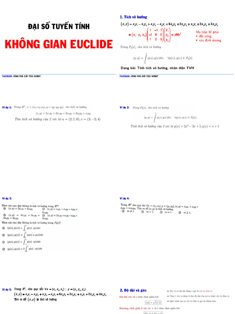 Không Gian Euclide - P | PDF