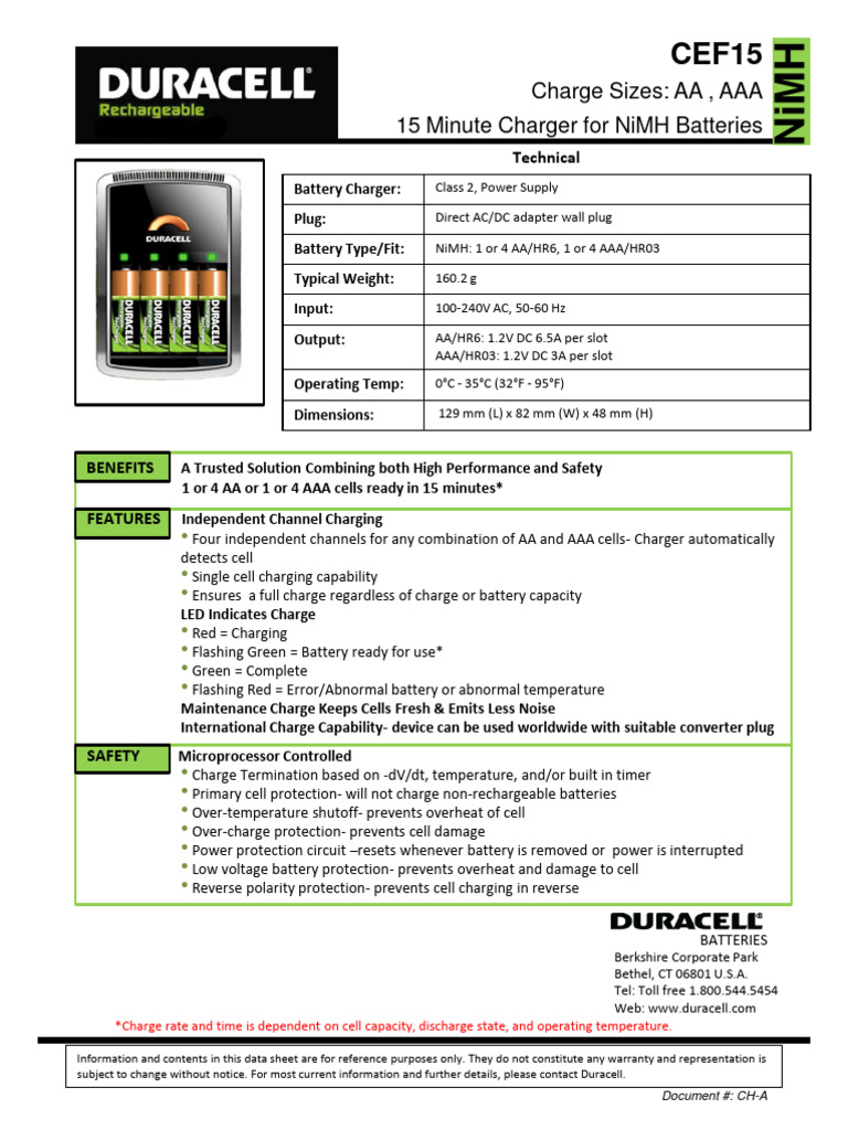 Charger Datasheet - CEF15 | PDF | Battery Charger | Electrical Components