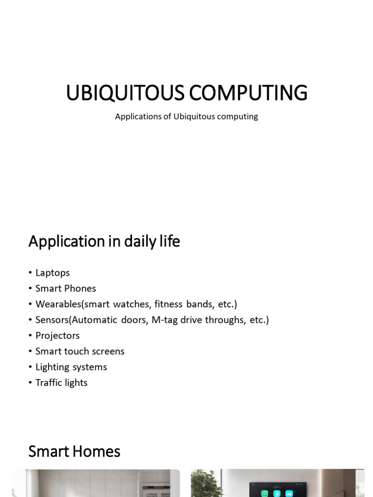 Applications of Ubiquitous Computing | PDF