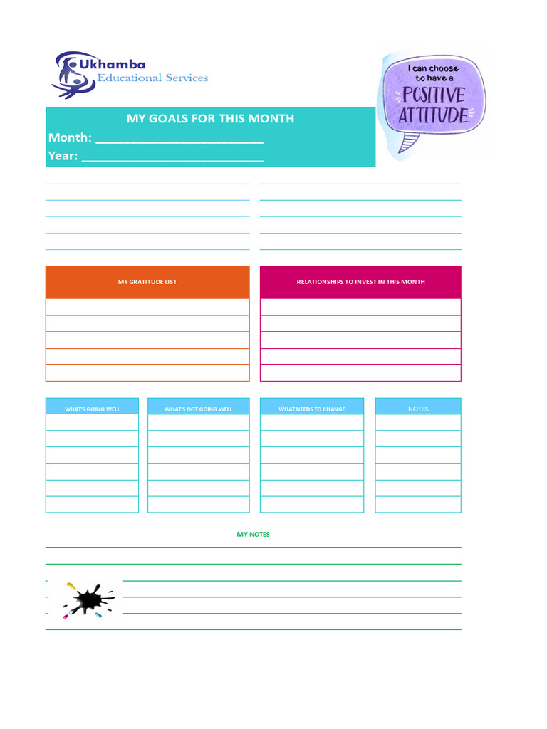 Monthly Study and Goal Planner | PDF