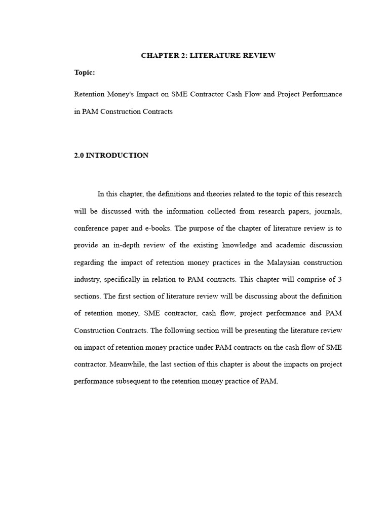 Chapter 2-Literature Review | PDF | Small And Medium Sized Enterprises ...