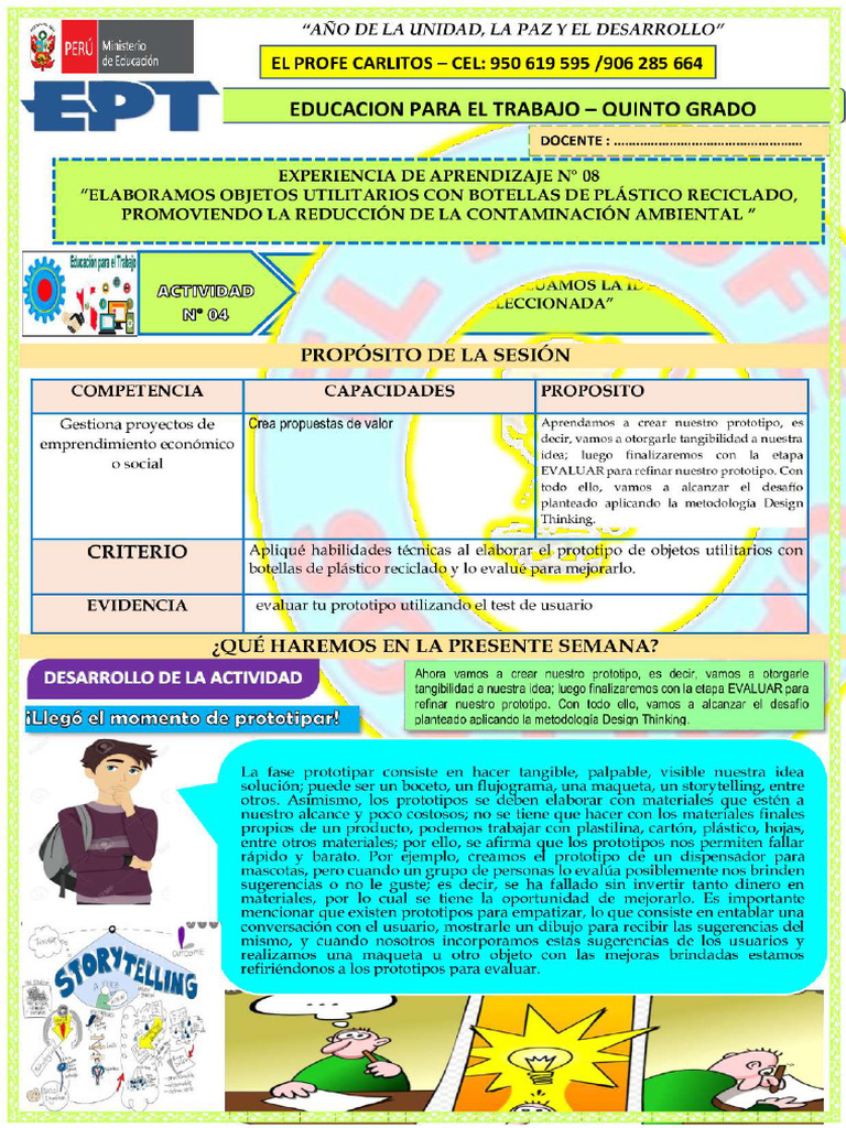 Actividad #04 - 5to Grado - Ept | PDF