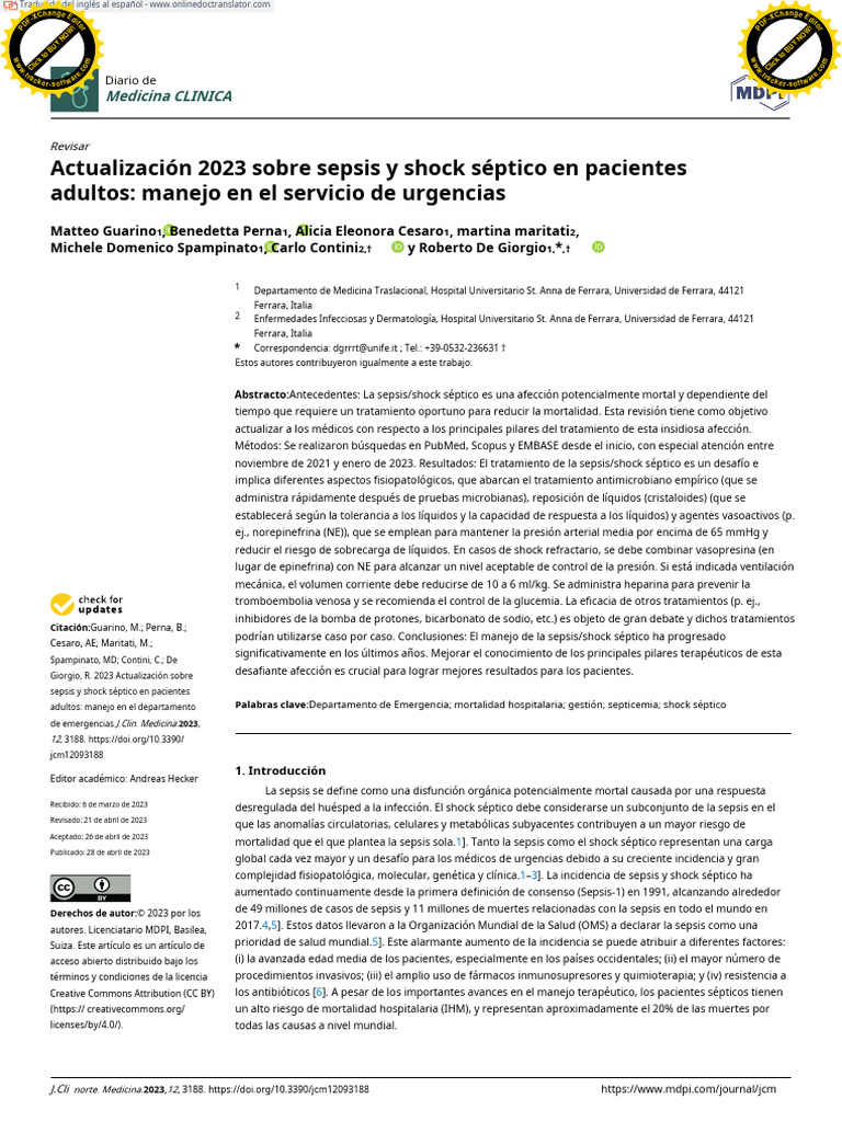 DFDFD | PDF | Septicemia | Medicina CLINICA