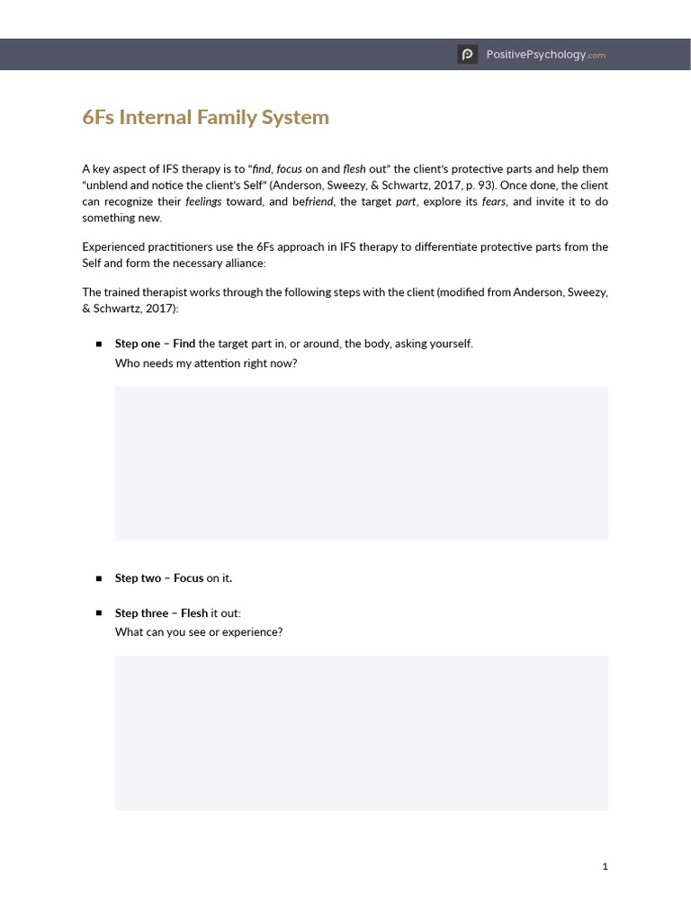 6Fs Internal Family System | PDF | Career & Growth | Self-Improvement