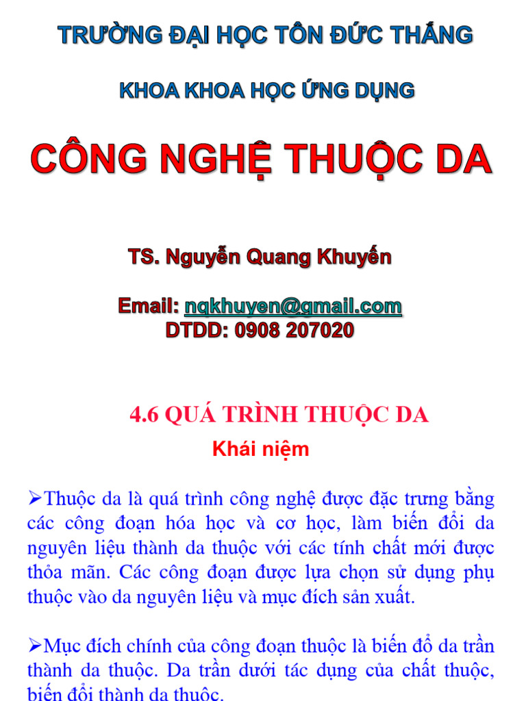 Tailieuxanh Cong Nghe Thuoc Da Chuong 5 0772 | PDF