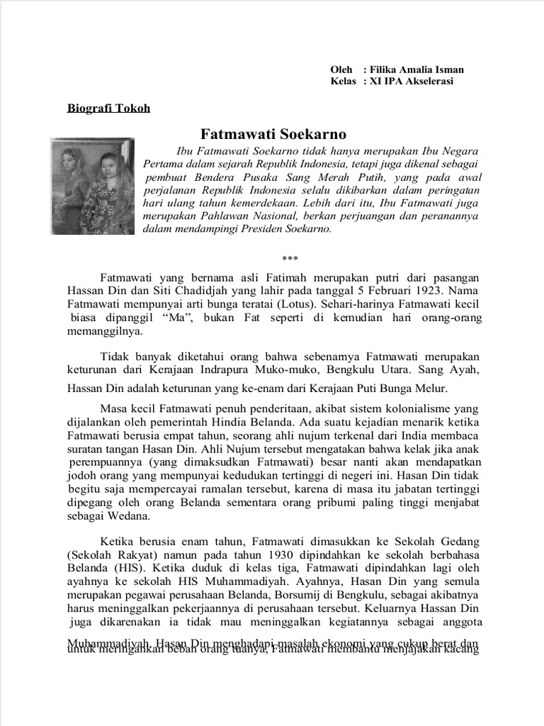 Dokumen - Tips - Biografi Fatmawati Soekarno | PDF