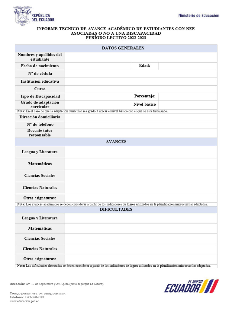 Infome de Avance Academico 2023 Udai | PDF | Crecimiento personal y profesional
