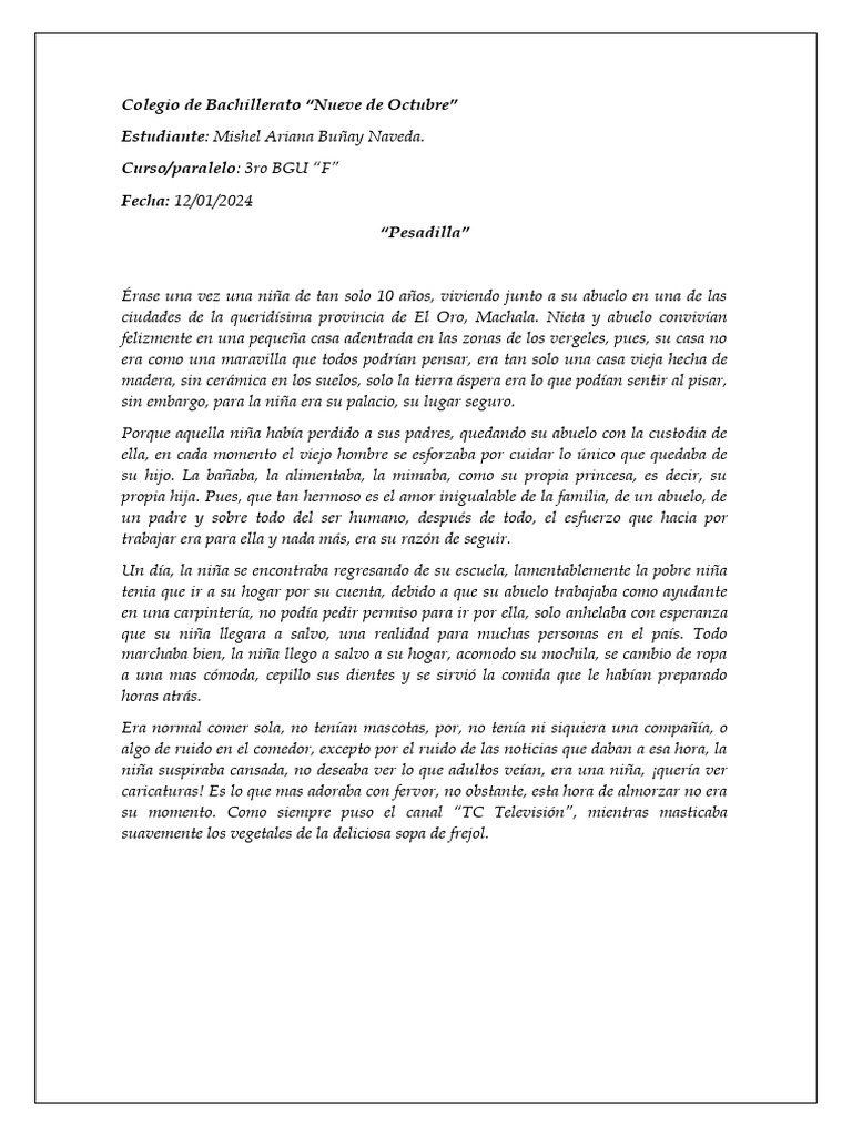 Trabajo-Cuento M.B. | PDF