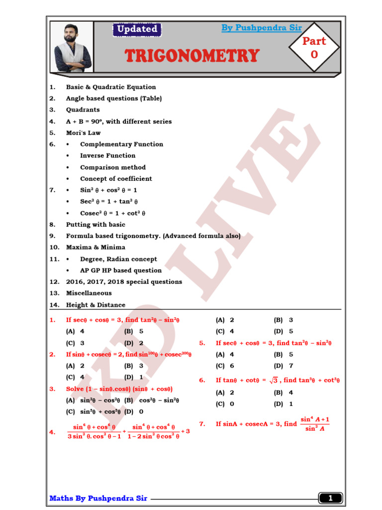 Trigonometry Part 1 To 13 Final Pdf Trigonometry Euclidean Geometry