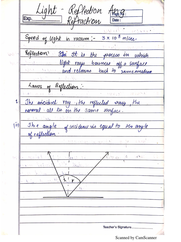Class 10 Handwritten Physics Notes | PDF