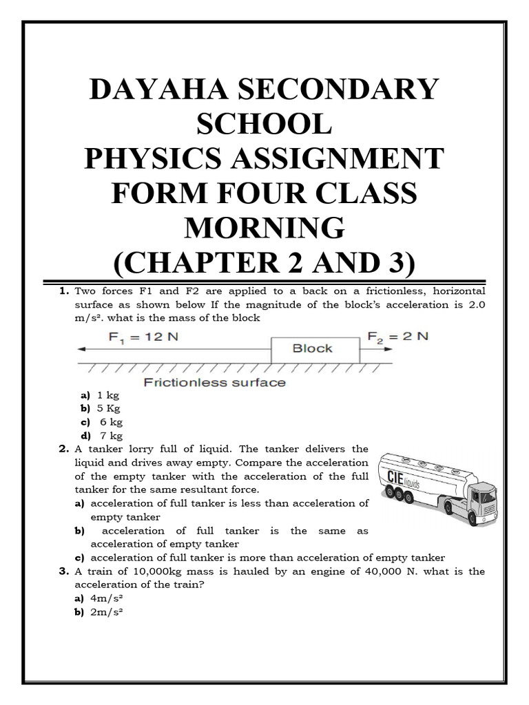 Dynamics Assignment | Download Free PDF | Acceleration | Force