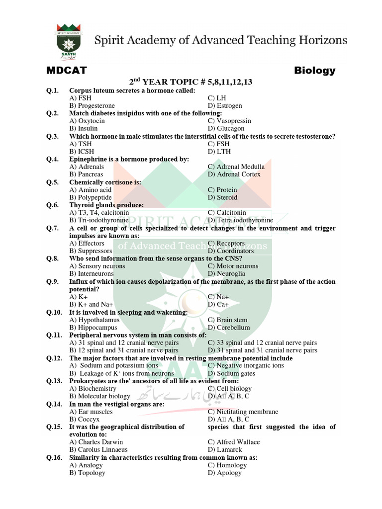 Biology-II 5.8.11.12.13 SC | PDF | Menstrual Cycle | Meiosis