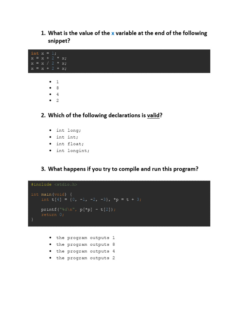 C Review | PDF | Pointer (Computer Programming) | Software Development
