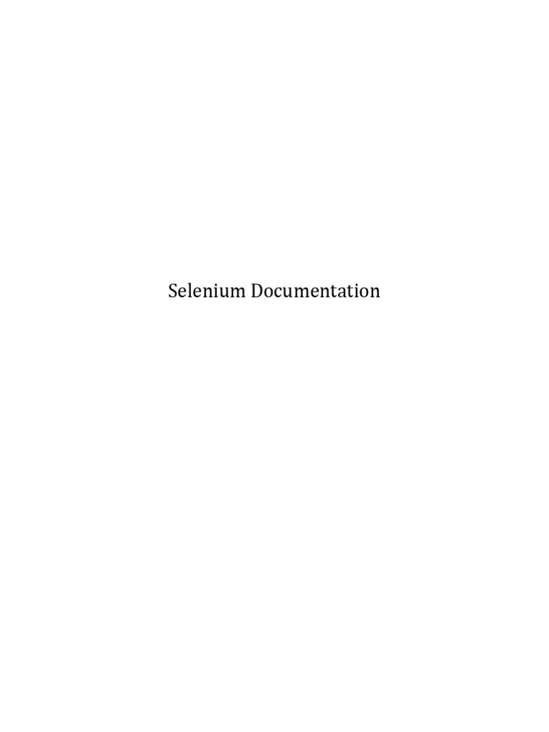Selenium Final Pdf Selenium Software Computer Science