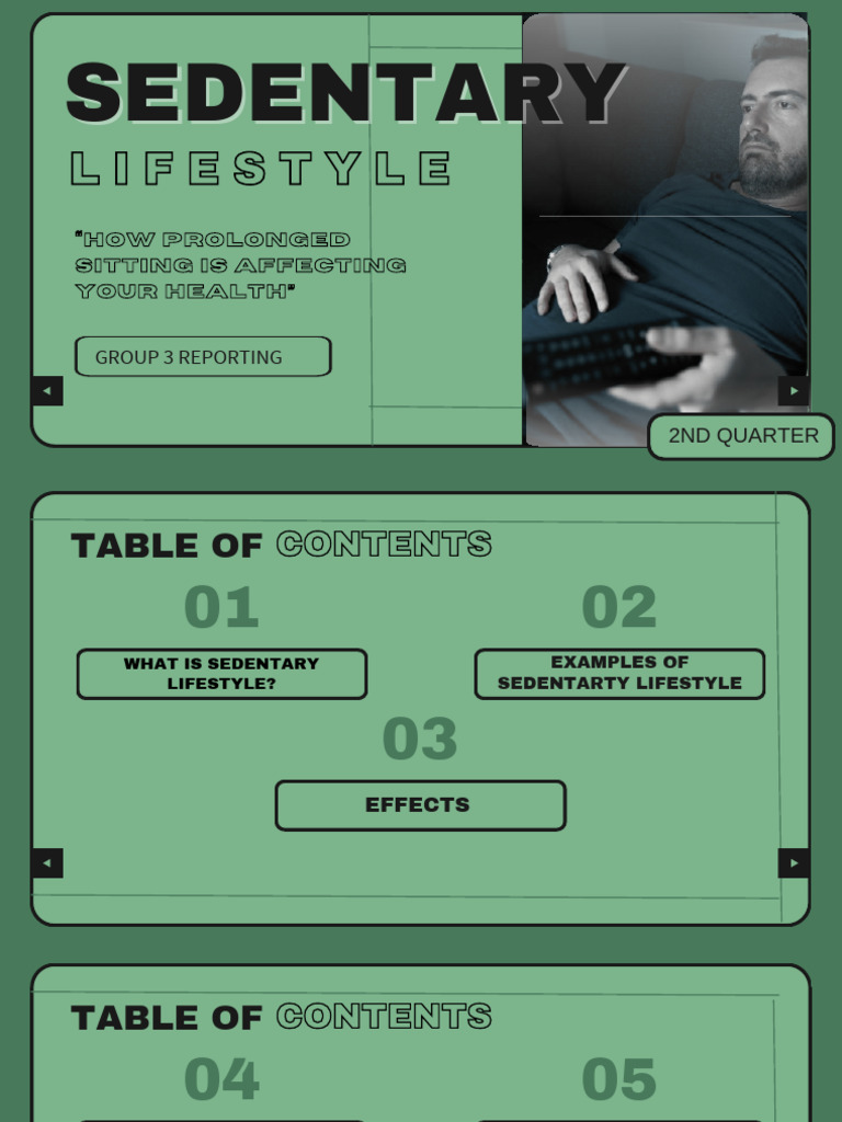 Health Risks of Sedentary Lifestyle | PDF | Wellness | Lifestyle