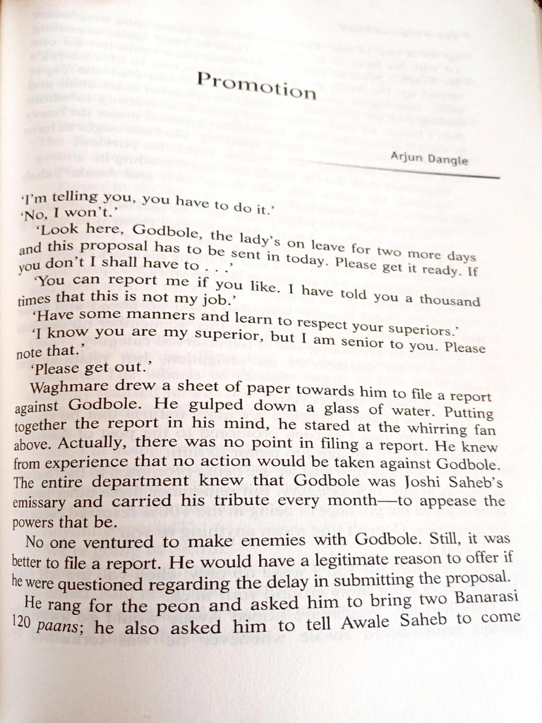Arjun Dangle's Promotion Dilemma | PDF