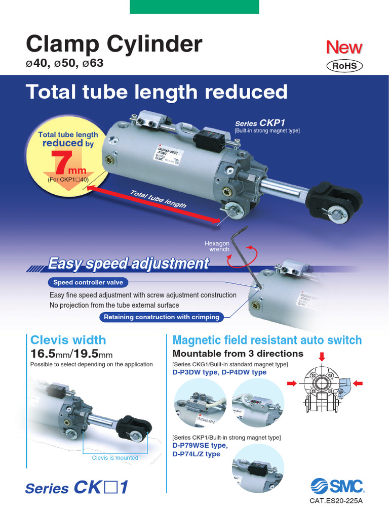 Clamp Cylinder: Total Tube Length Reduced | PDF | Programmable Logic ...