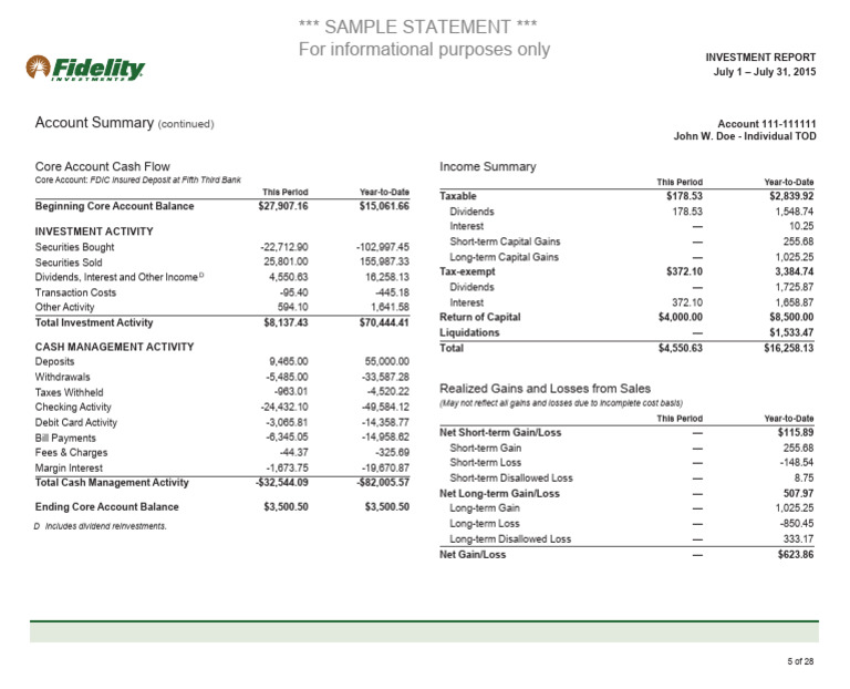 Investment Report Summary: July 2015 | PDF | Capital Gains Tax | Dividend