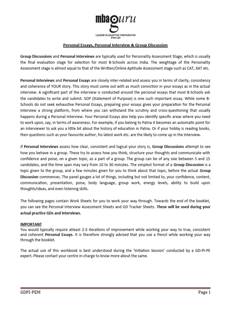 GD PI Workbook | PDF | Leadership | Reason