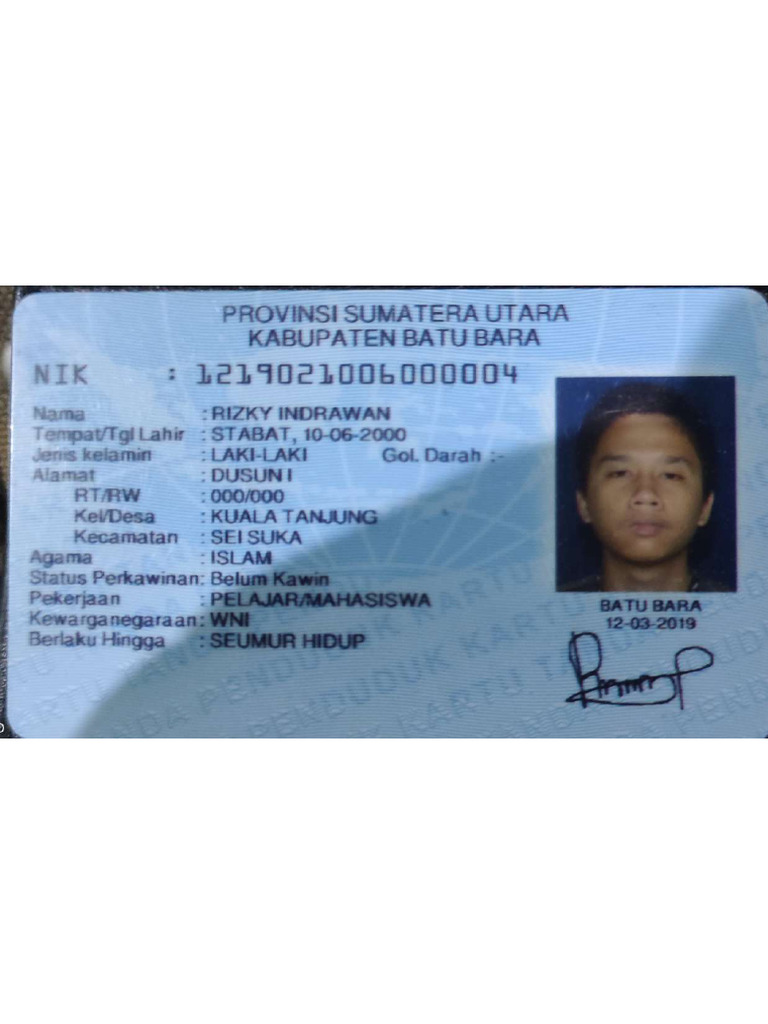 Rizky Indrawan CPNS KTP | PDF