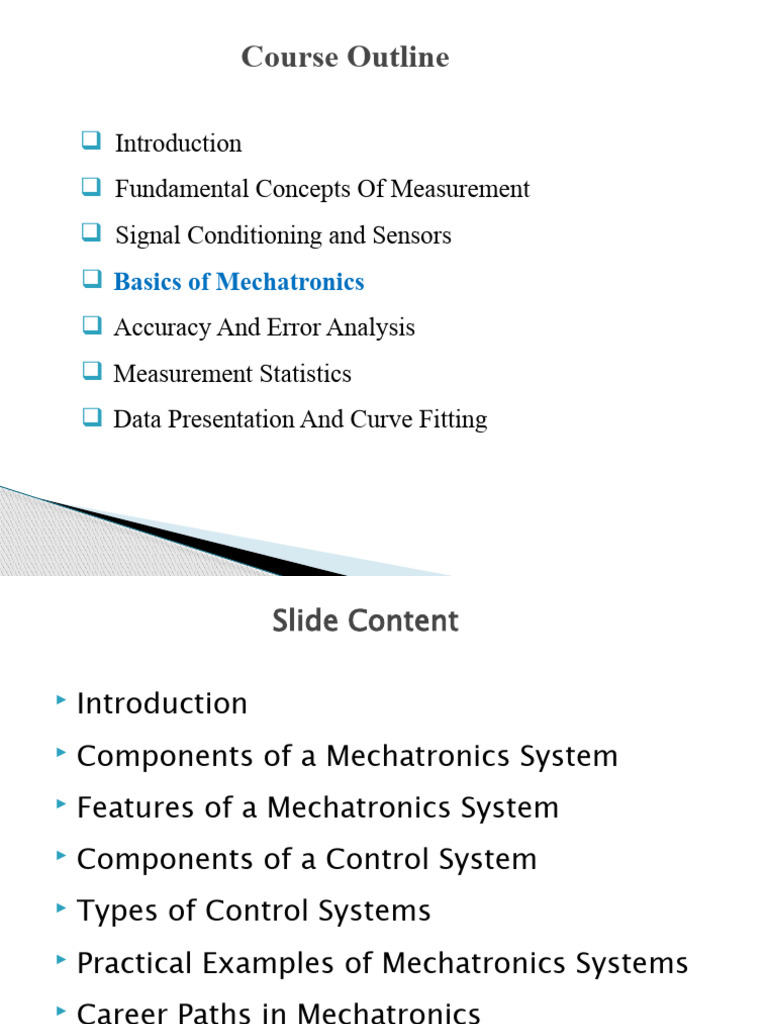 Basics of Mechatronics | PDF