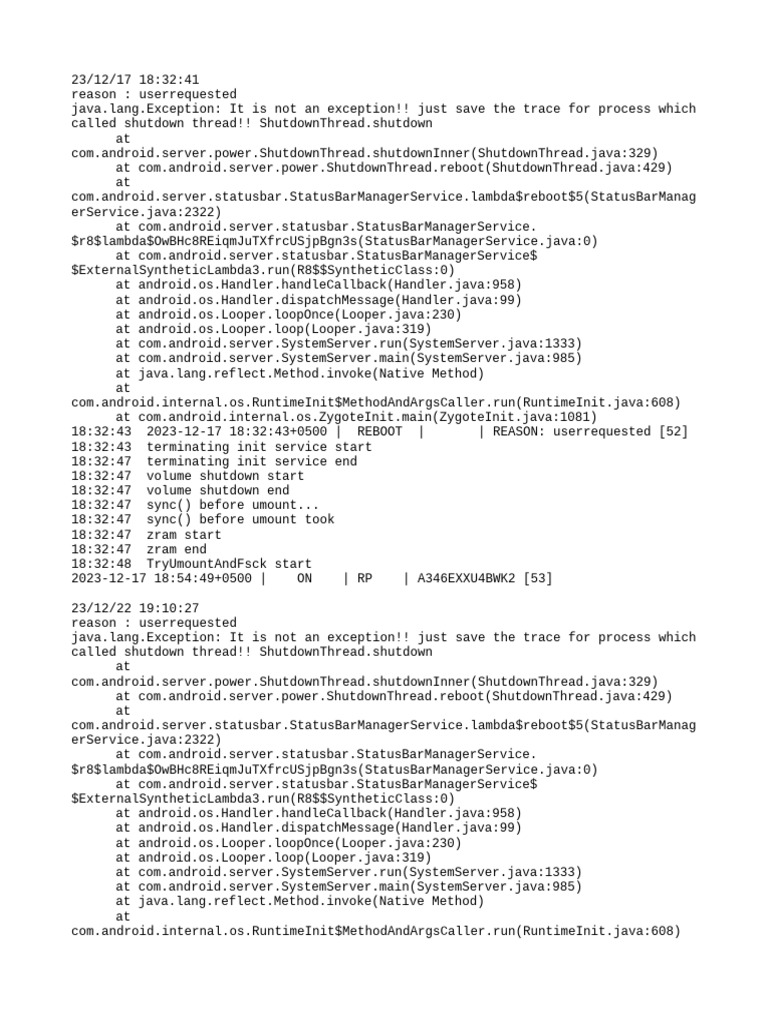 Power Off Reset Reason Backup | PDF | Java (Programming Language ...