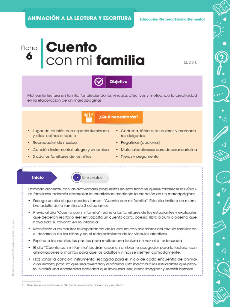 6 Cuento Con Mi Familia | PDF