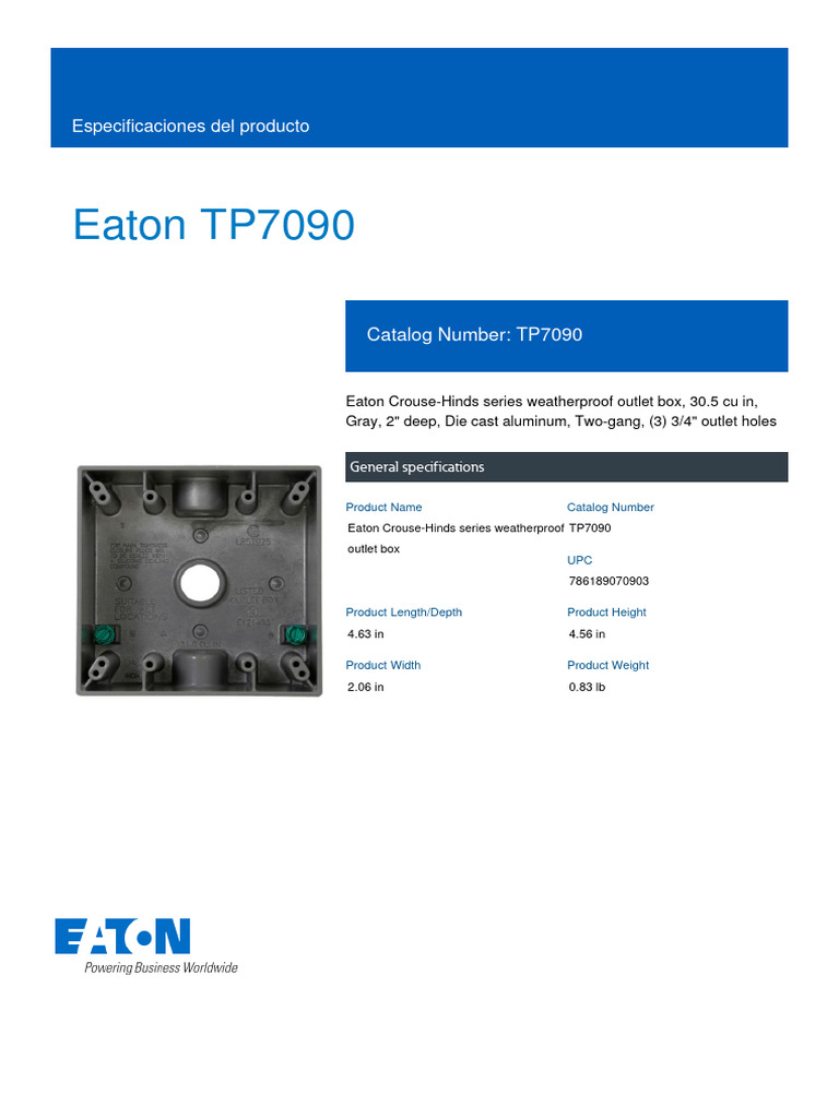 TP7090 Specifications | PDF