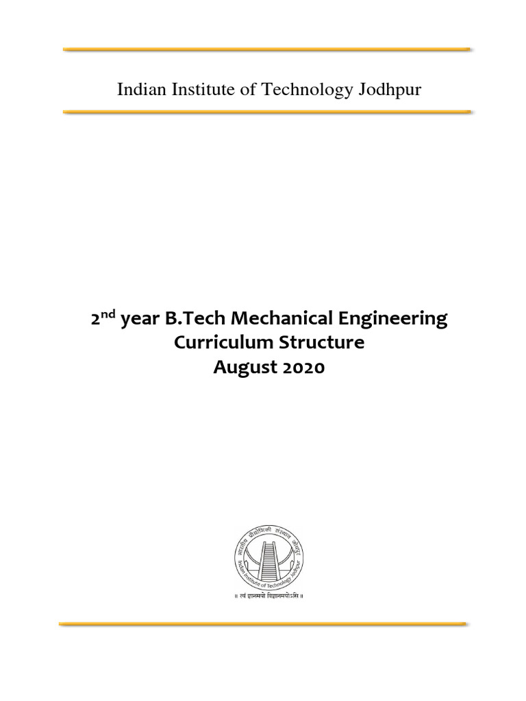 B.Tech ME - 24092020 | PDF | Mechanical Engineering | Engineering