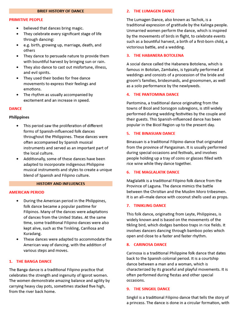 Prefinals Reviewer | PDF | Dances | Philippines