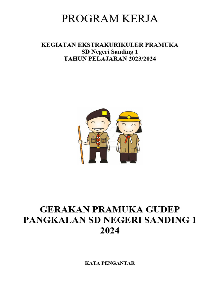 Program Kerja Pramuka SD Sanding 1 | PDF